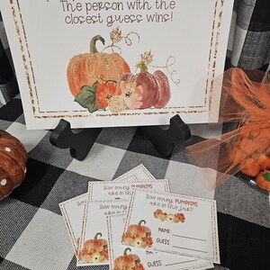 How Many Pumpkins Are in the Jar, Candy Guessing Game, Fall Candy ...