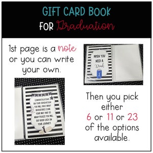 Graduation Gift Card Book, 4x6 Graduation Gift Card Holder, Birthday ...