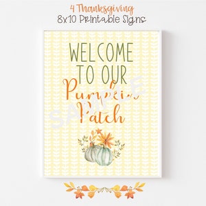 Set of 4 Thanksgiving Printable Signs, 8x10 Thanksgiving Signs, Fall ...
