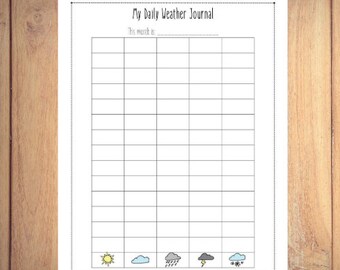 Monthly Weather Tracker - Etsy