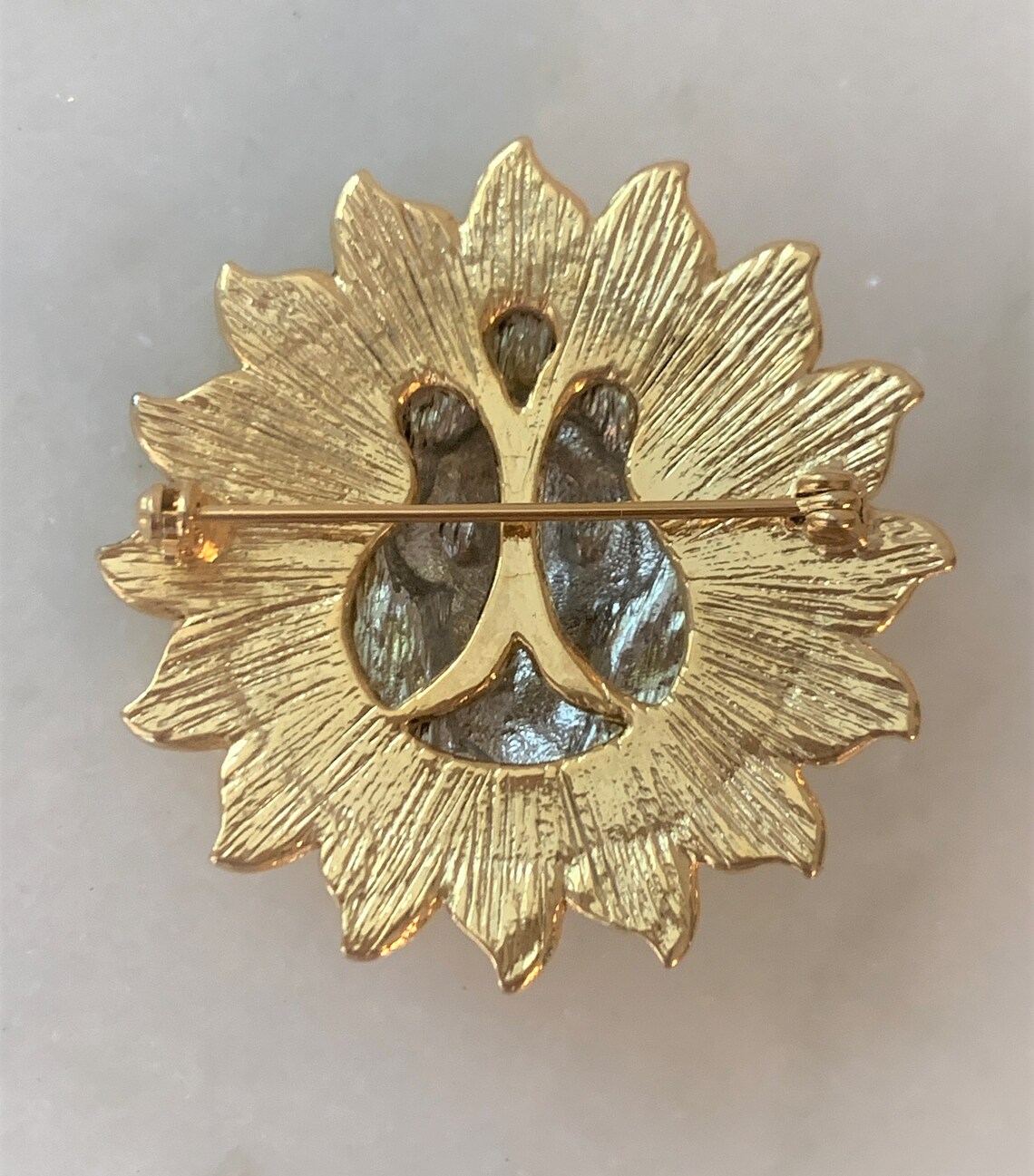 Engraved Lion Head Set in Polished Gold Tone With Silver Tone | Etsy