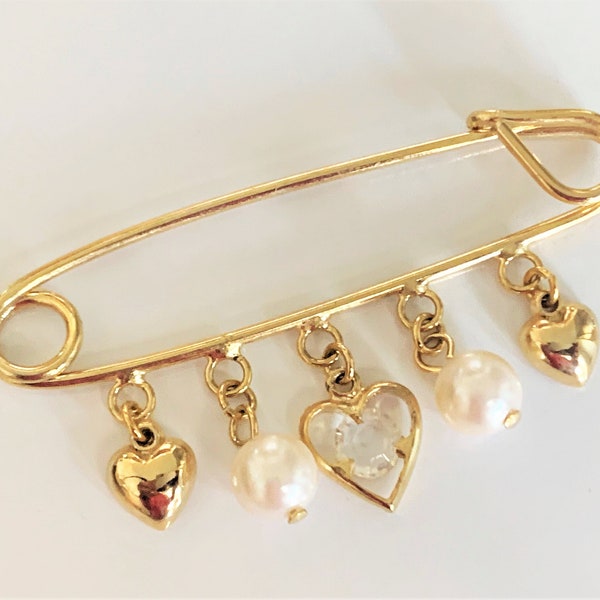 Heart Safety Pin - Etsy