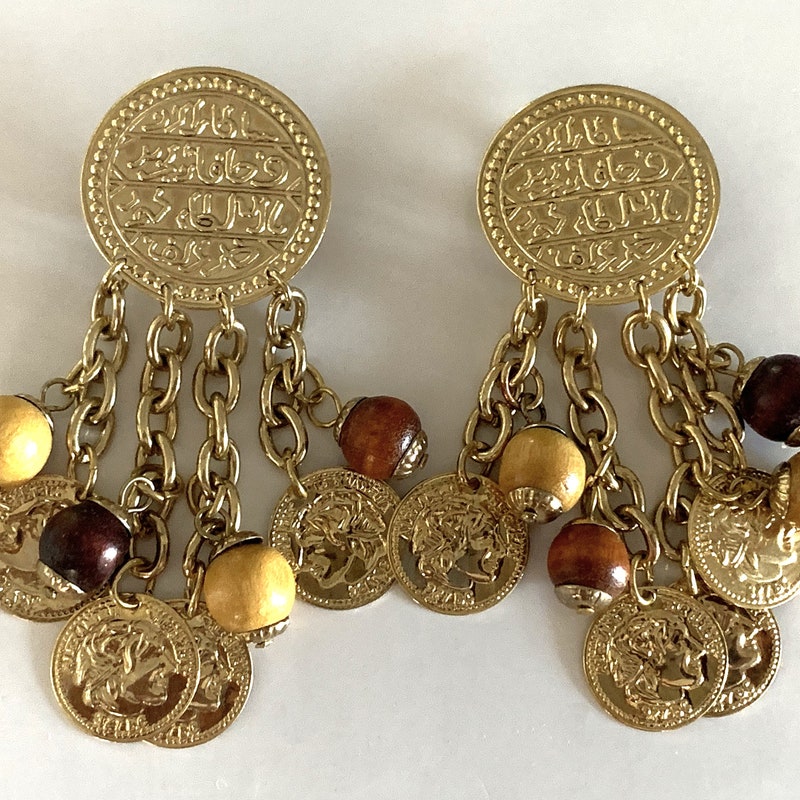 Dangle Coin Earrings - Etsy