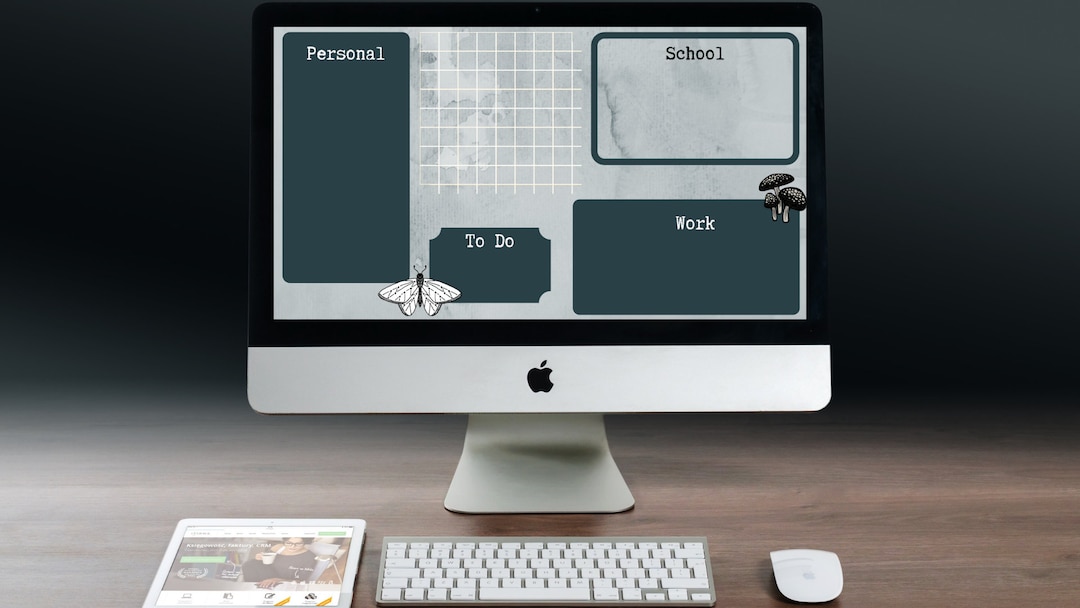 Desktop Background Organizer// Desktop Organizer// - Etsy