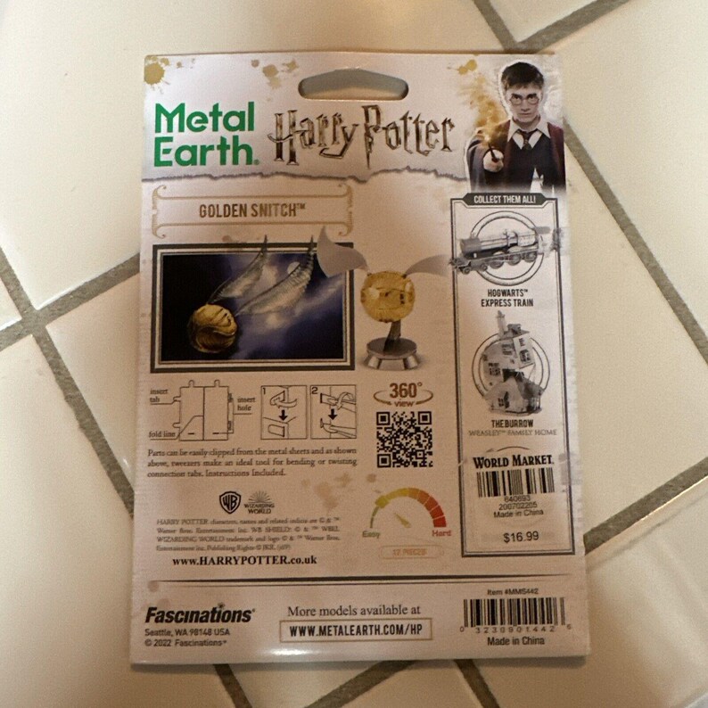 Harry Potter Golden Snitch / Metal Model Kit / Metal Earth / No Glue ...