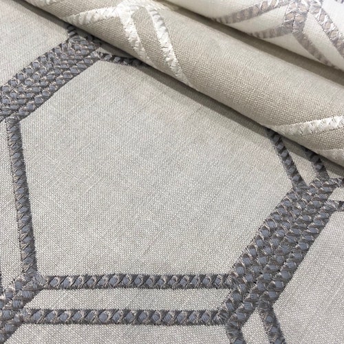 Embroidered Drapery Panel Fabric and Cotton Lining Included - Etsy