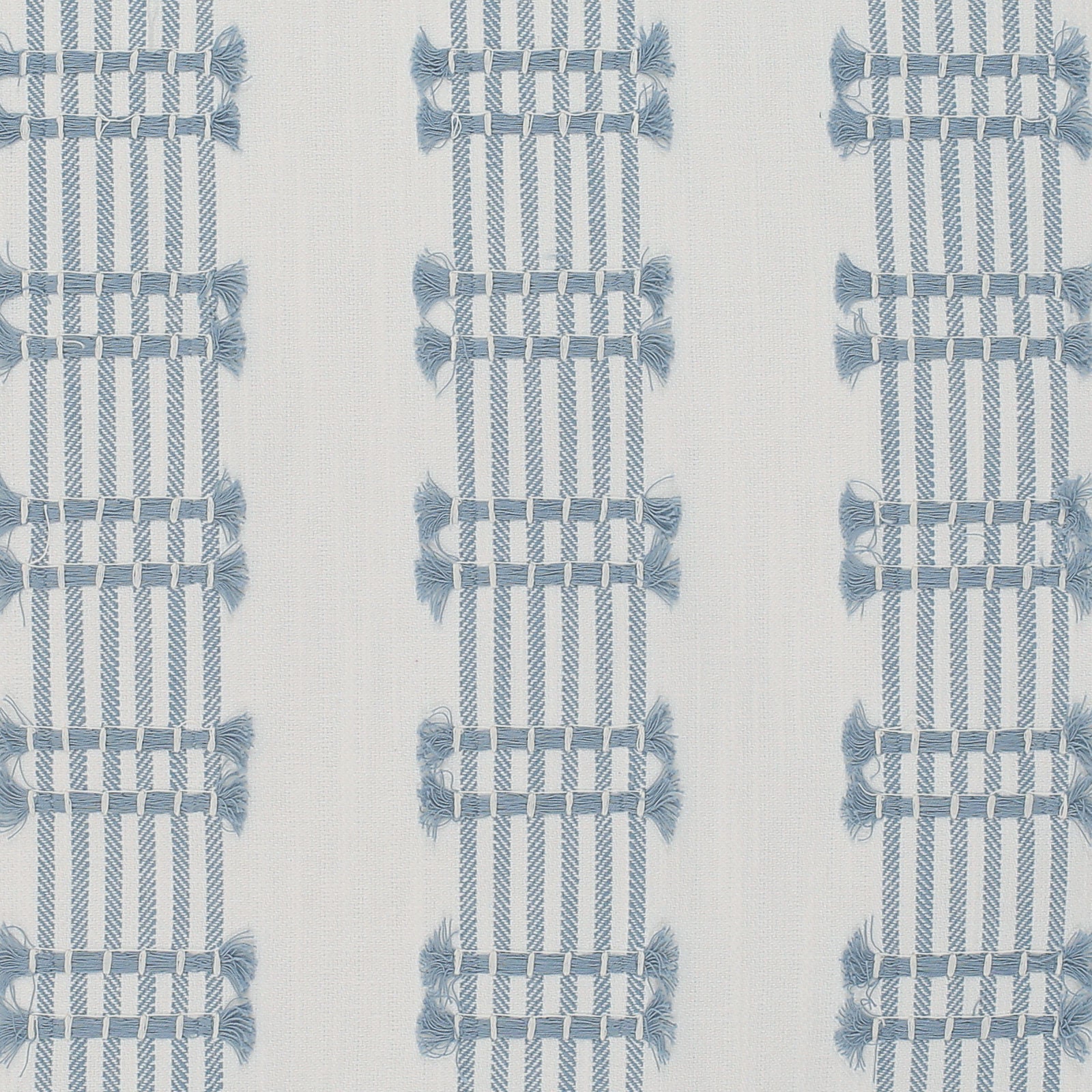 Coastal Blue Stripe Embroidered Fabric by the Yard - Etsy