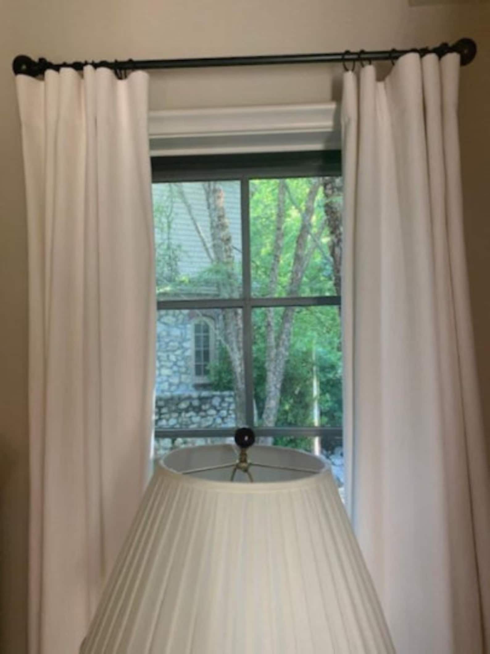 White Linen Pleated Drapery Panel Fabric and Cotton Lining - Etsy