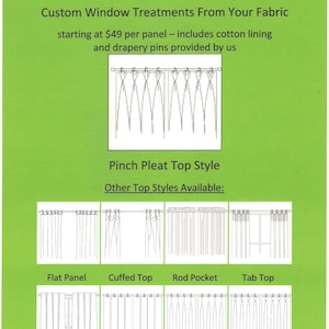 Pinch Pleat Top Style - Custom Window Treatments Out of Your Fabric ...