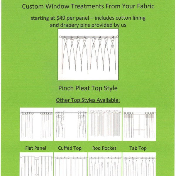 Pinch Pleat Drapes - Etsy
