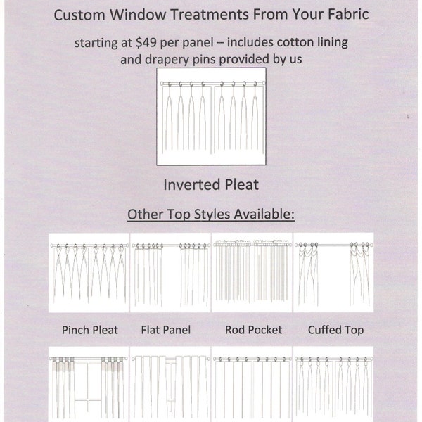 Inverted Box Pleat - Etsy