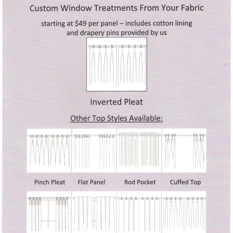 Inverted Box Pleat - Etsy