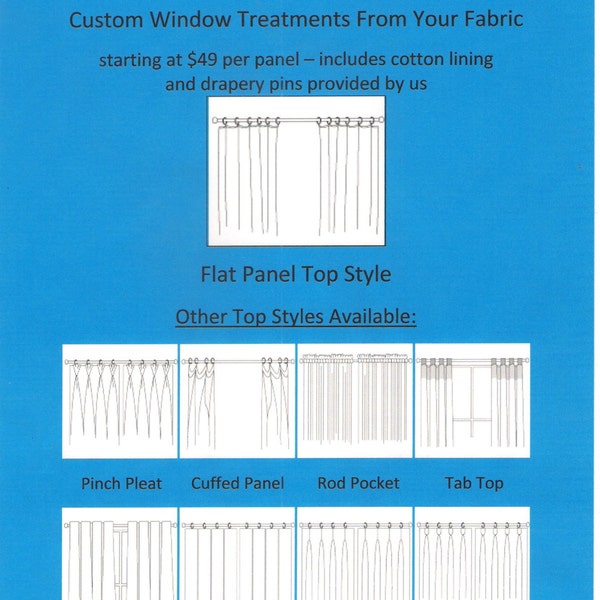 Flat Panel Curtains - Etsy