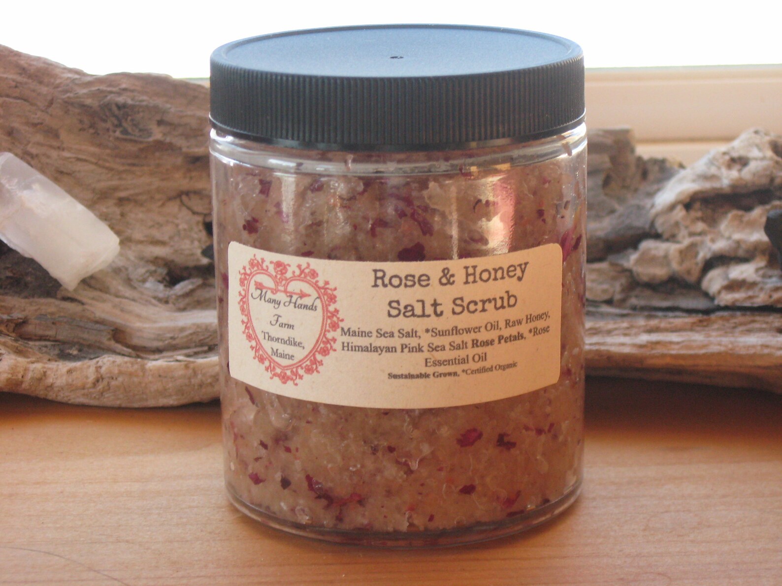 Rose & Honey Salt Scrub...body Scrub...facial Scrub...herbal - Etsy