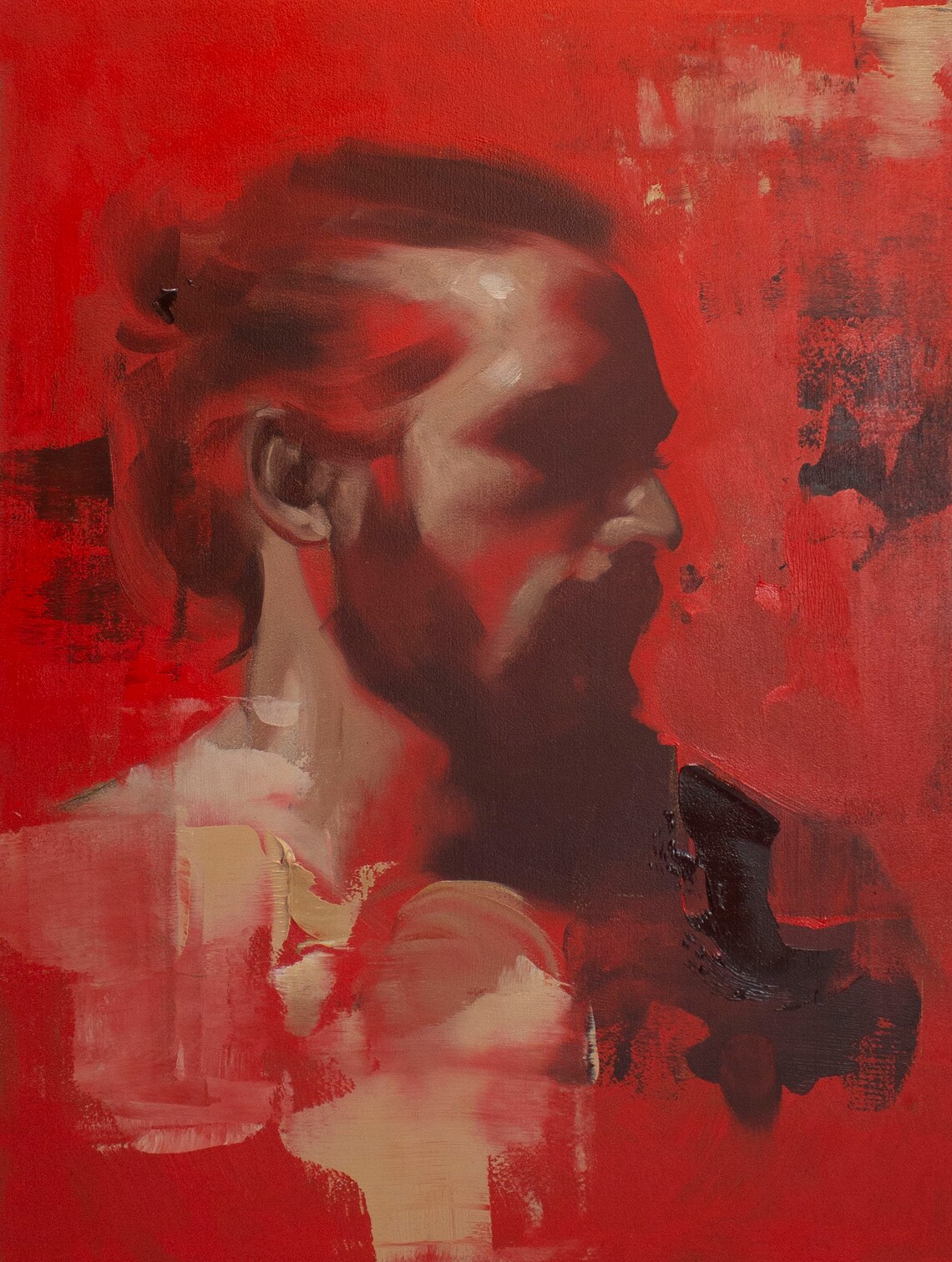 Original Abstract Male Portrait 12"x16" Oil Painting on Panel - Etsy