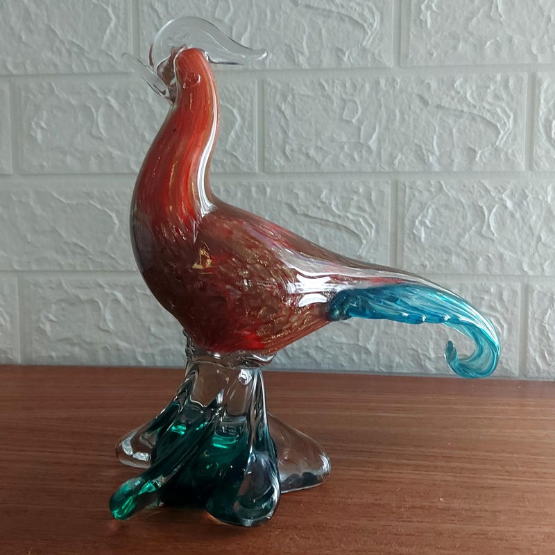 Barbini Glass Bird - Etsy