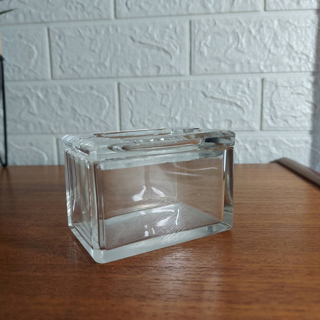 Art Deco Czech Heinrich Hoffman Glass Cigarette Box With Intaglio ...