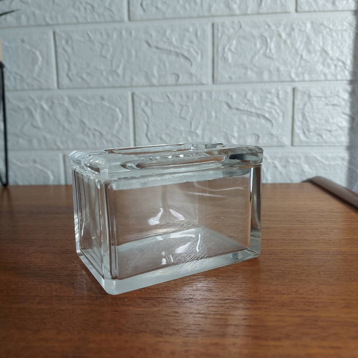 Art Deco Czech Heinrich Hoffman Glass Cigarette Box With - Etsy