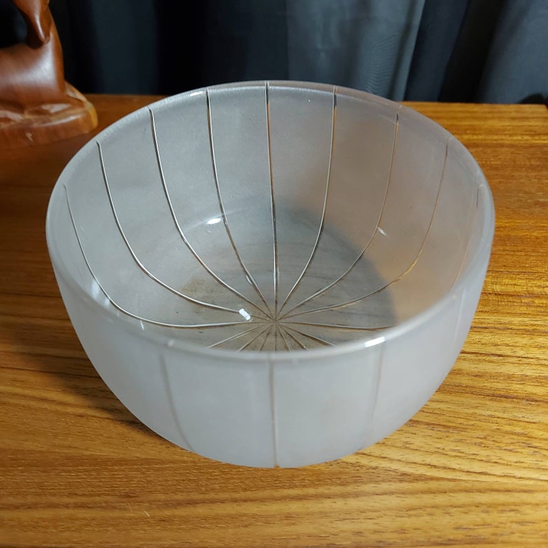 Victorian Frosted Glass Finger Bowl 19th Century Antique Tableware With ...