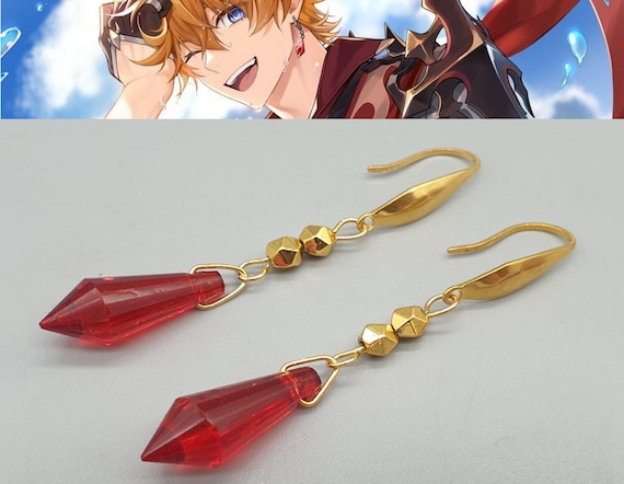 Childe Tartaglia Earring Genshin Impact Inspired Cosplay - Etsy UK