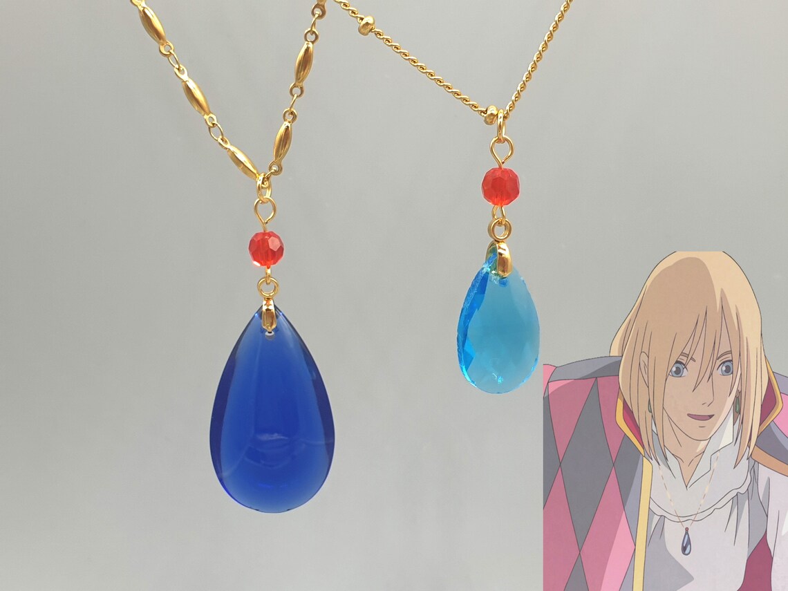 Howl's Moving Castle Anime Inspired Necklace Hauru Blue - Etsy