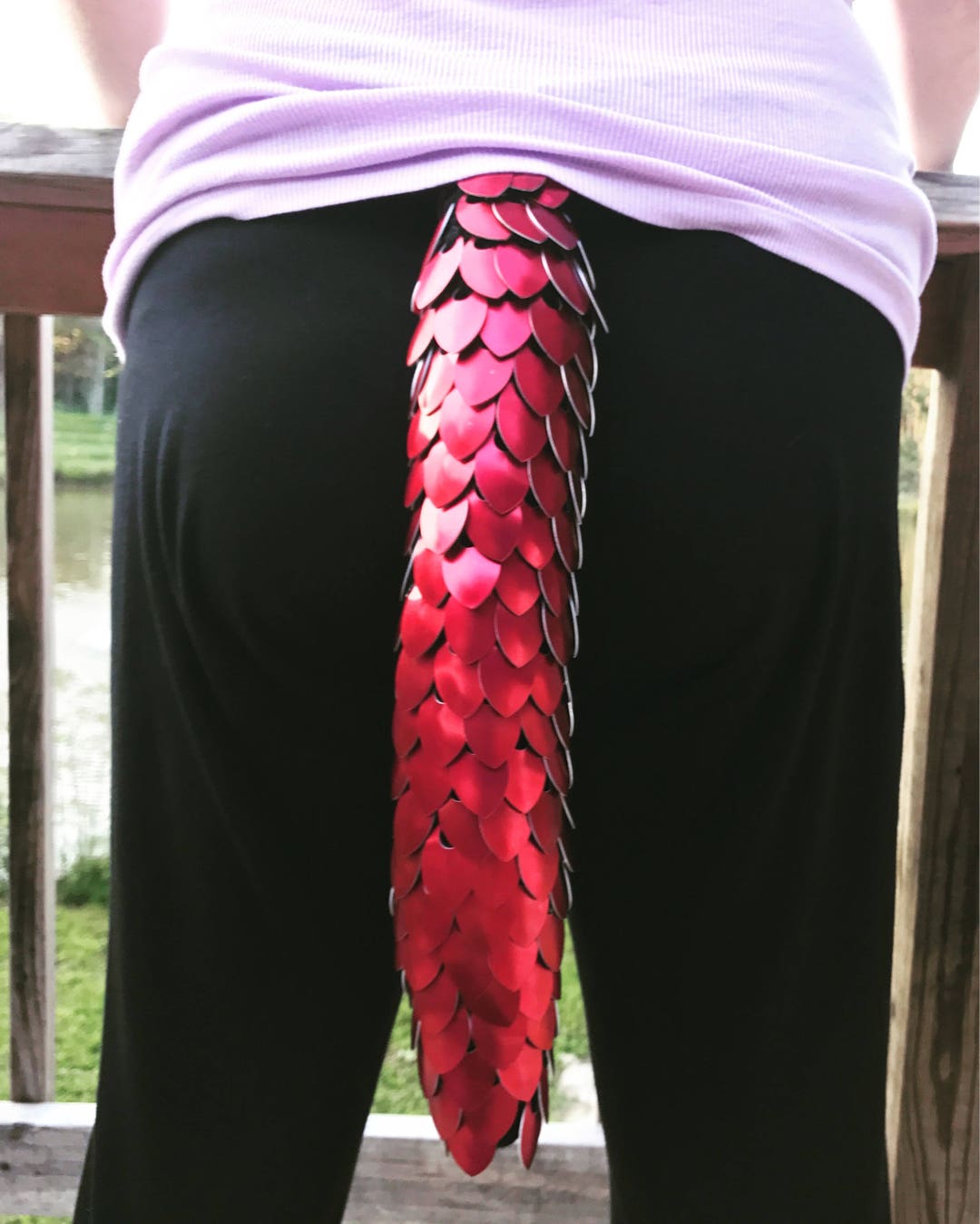 Scalemaille Dragon Tail: Anodized Aluminum Cosplay Tail Full Scale - Etsy