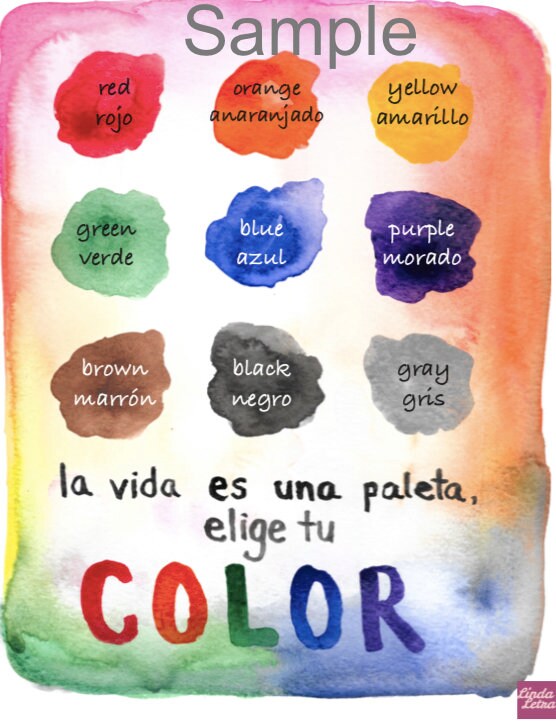 Choose your color / Elige tu color Watercolor Print | Etsy