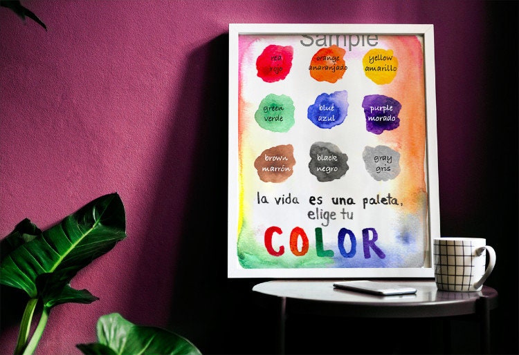 Choose your color / Elige tu color Watercolor Print | Etsy
