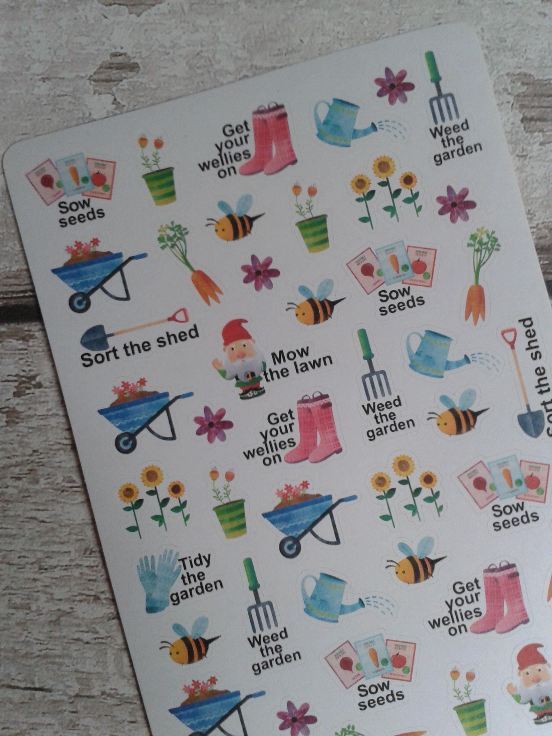 Gardening Planner Stickers Gardening Chore Stickers - Etsy UK