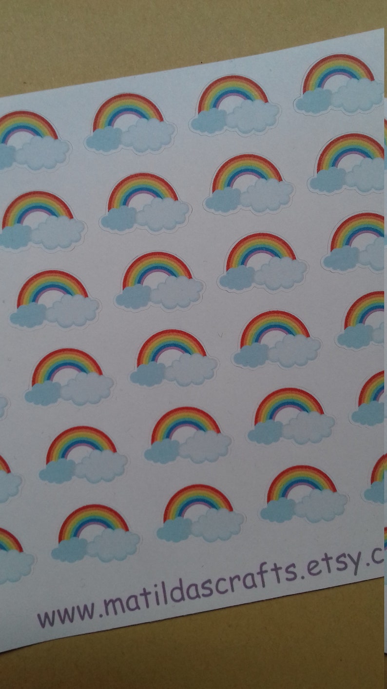 Rainbow Planner Stickers, Mini Stickers, Small Rainbow Stickers, - Etsy