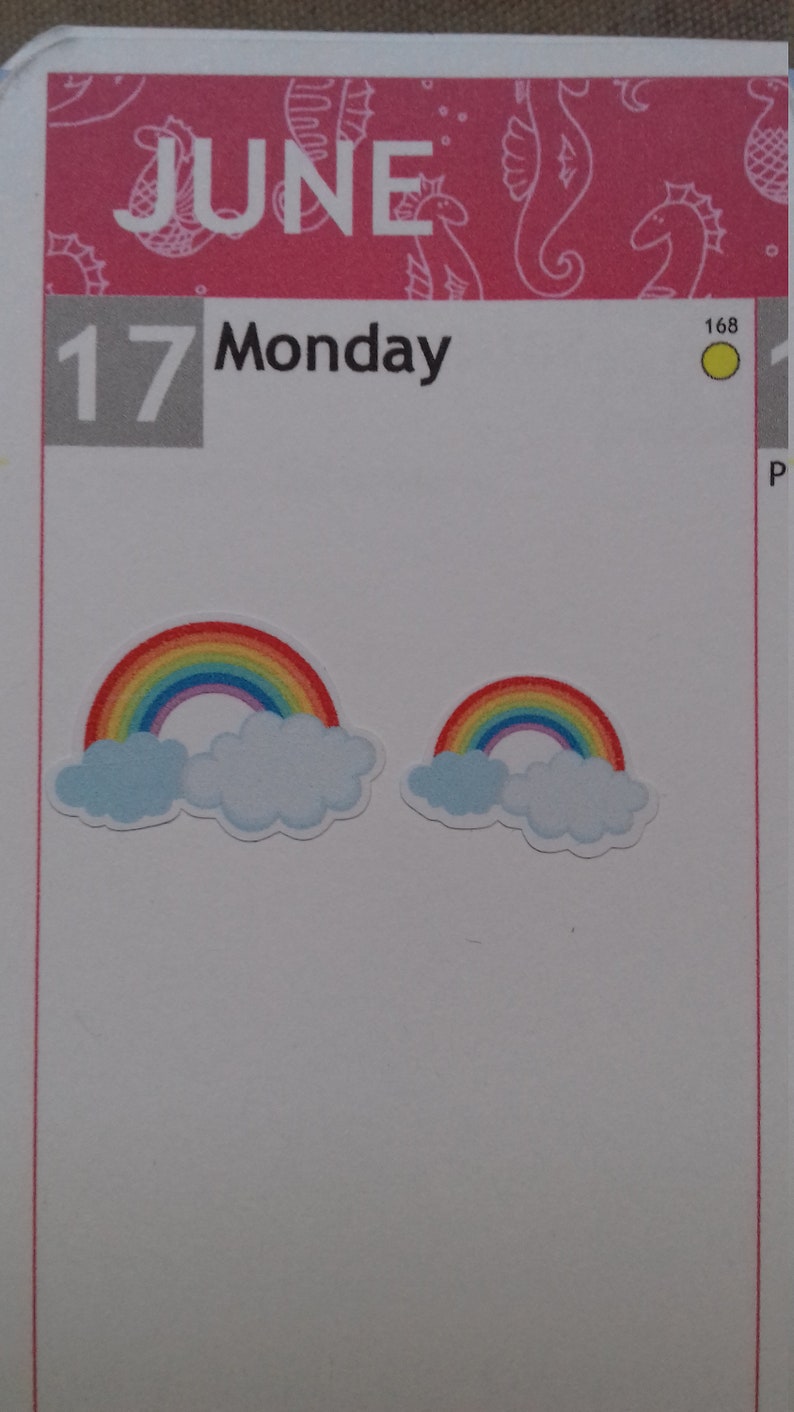 Rainbow Planner Stickers Mini Stickers Small Rainbow | Etsy