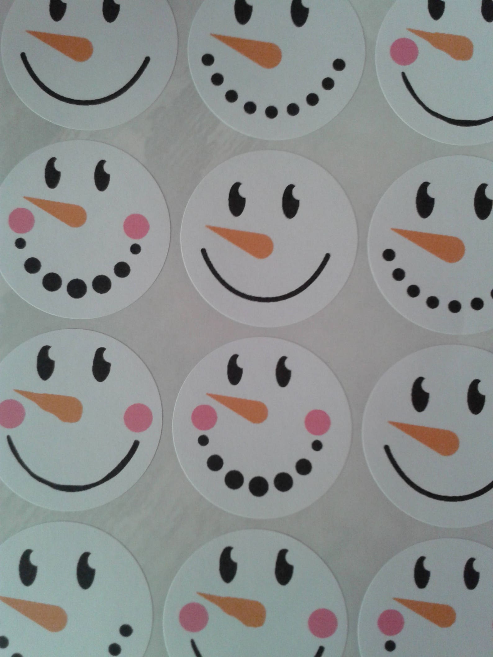 Snowman Stickers Christmas Stickers Festive Stickers - Etsy