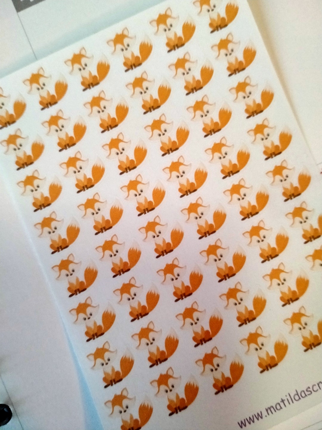 Fox Stickers, Planner Stickers Uk, Mini Stickers, Woodland, Small Fox ...