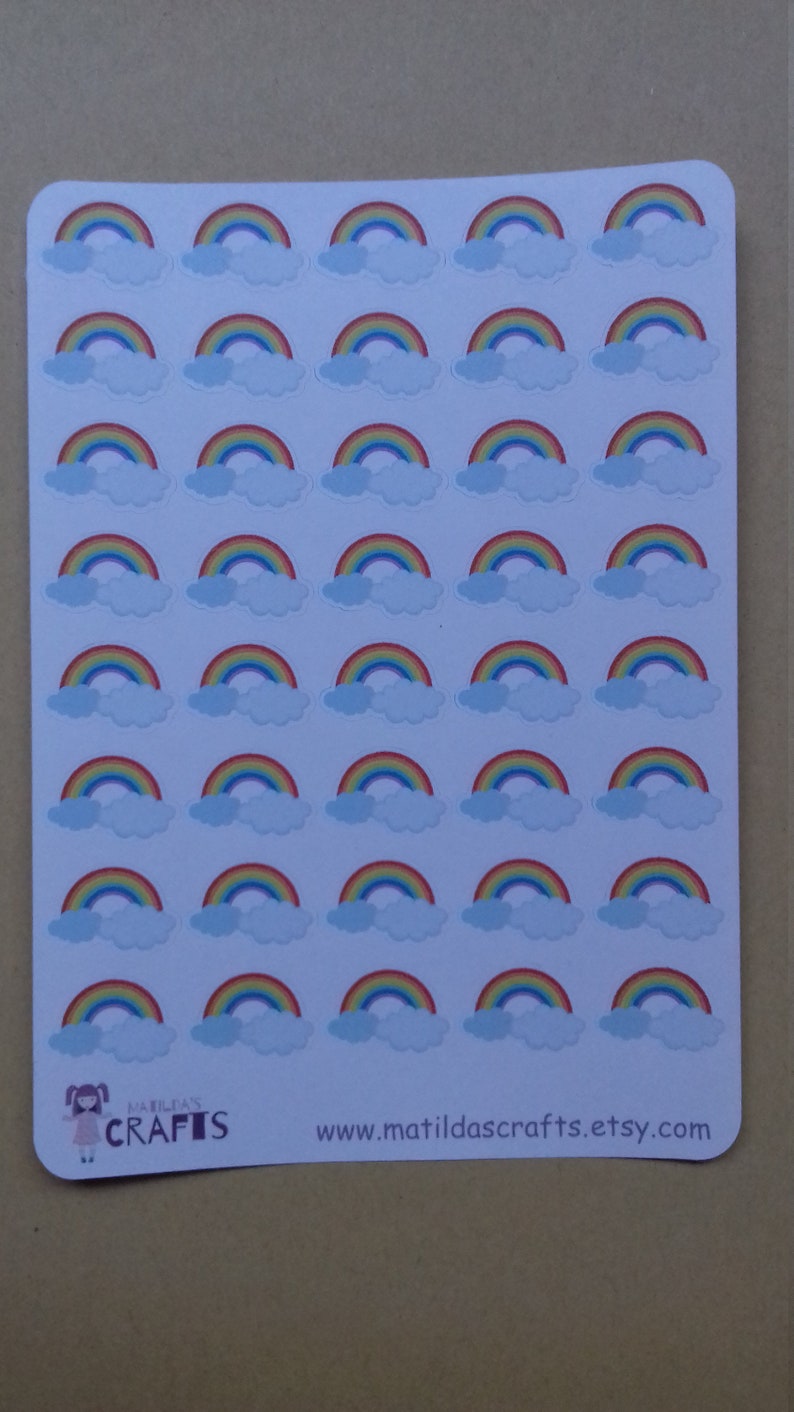 Rainbow Planner Stickers, Mini Stickers, Small Rainbow Stickers, - Etsy