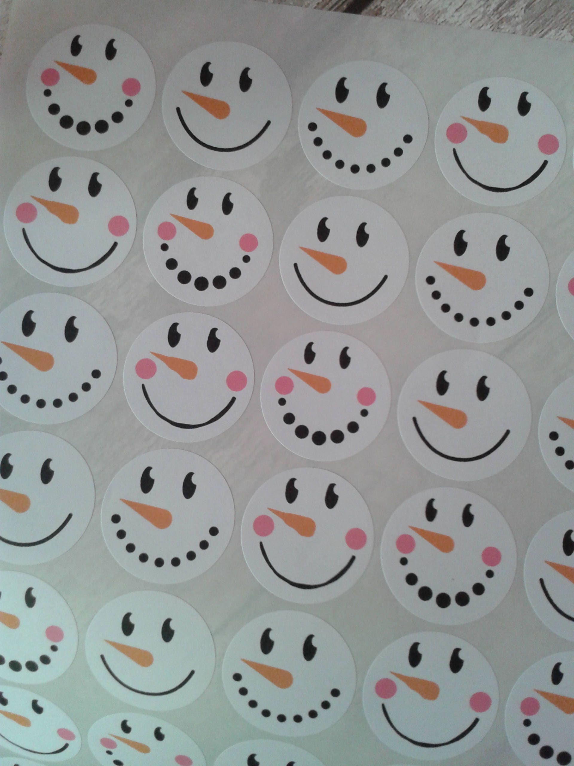 Snowman Stickers Christmas Stickers Festive Stickers - Etsy