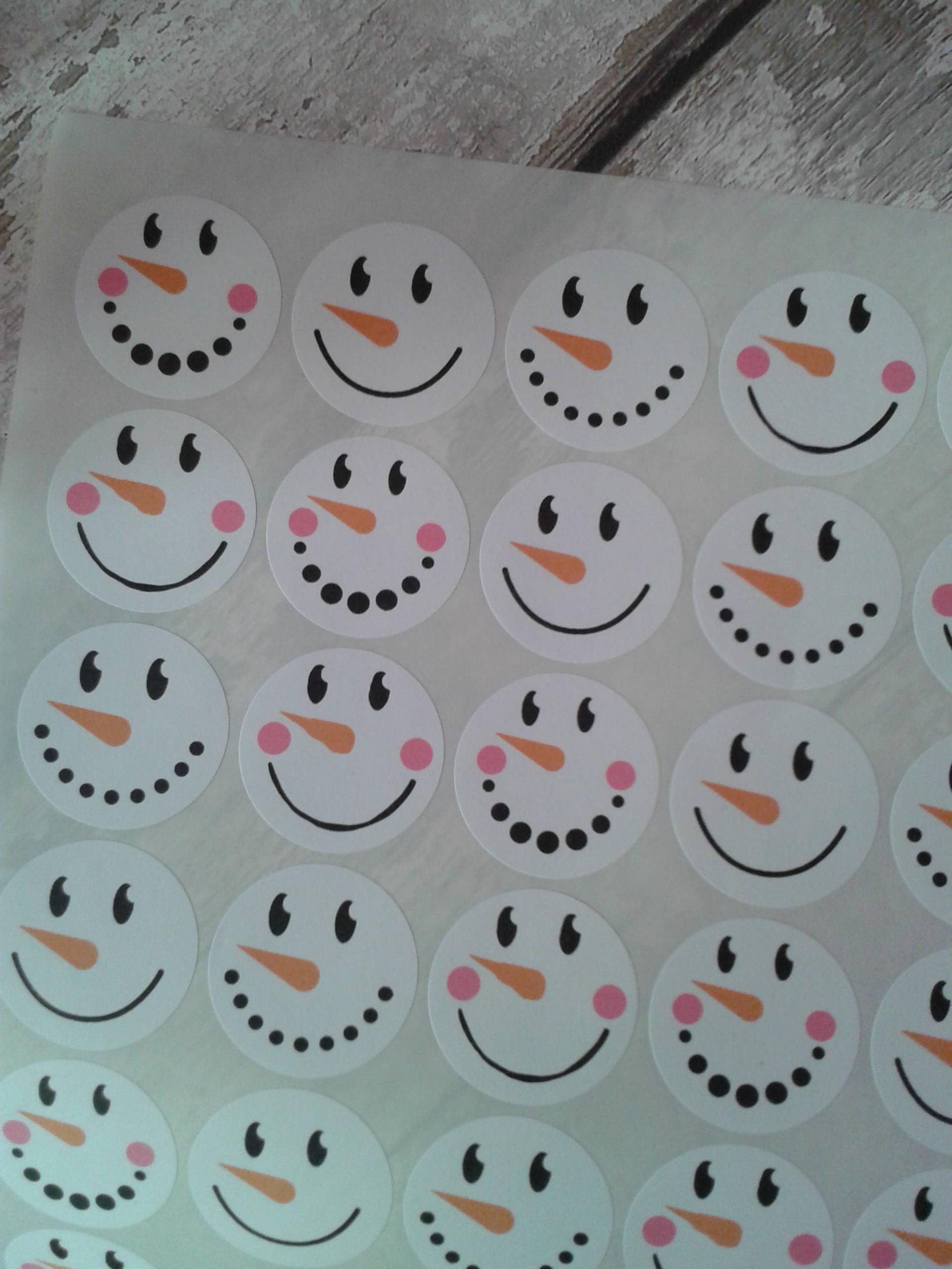 Snowman Stickers Christmas Stickers Festive Stickers - Etsy
