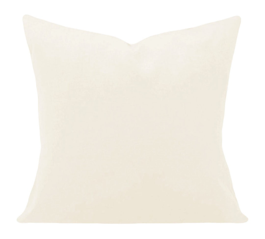 Cream Velvet Pillow Cover: Plush Ivory Throw Pillow - Etsy