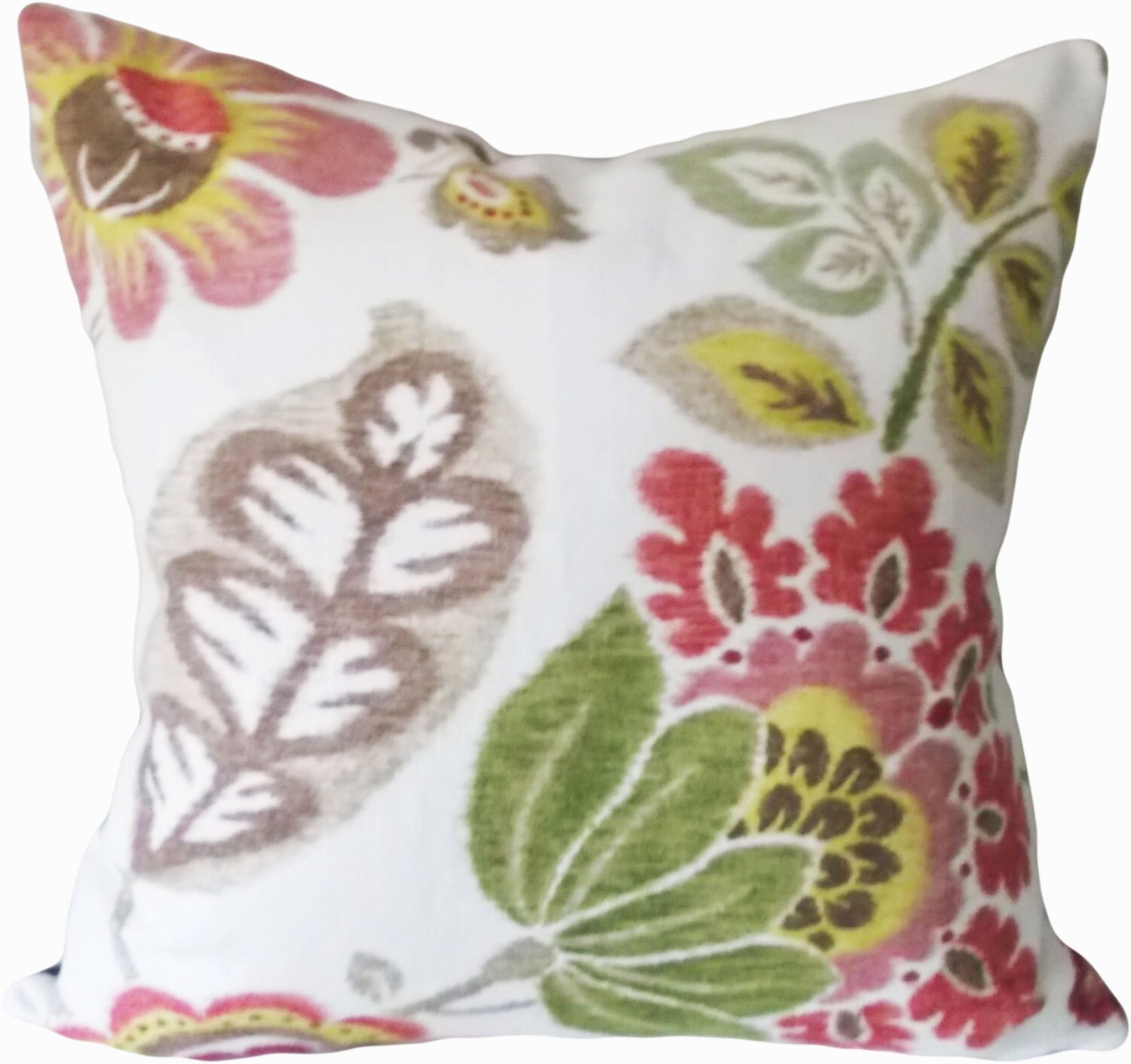 Braemore Floral Ikat Kazoo Opal Throw Pillow Cover - Decorative Pillow ...