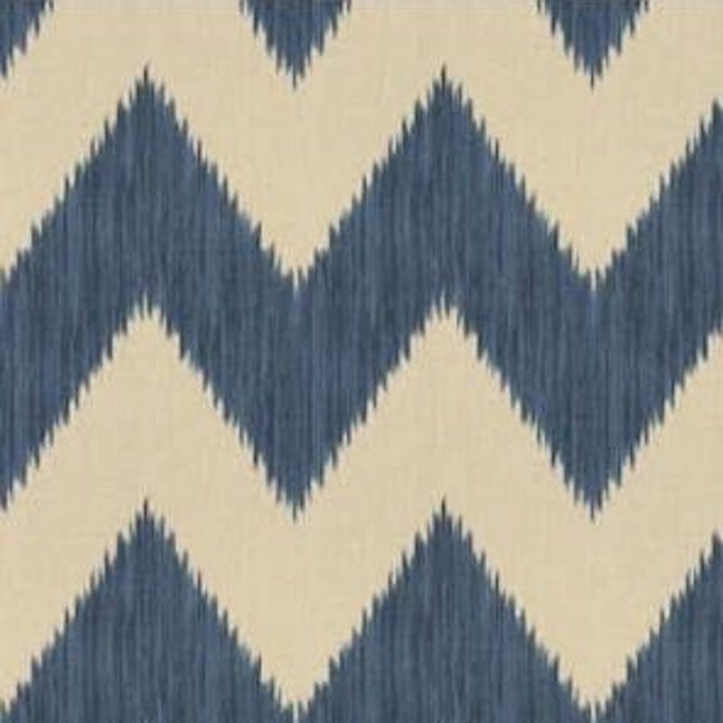 Blue Chevron Fabric - Etsy