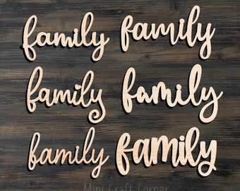 Wood Family Cutout | Etsy