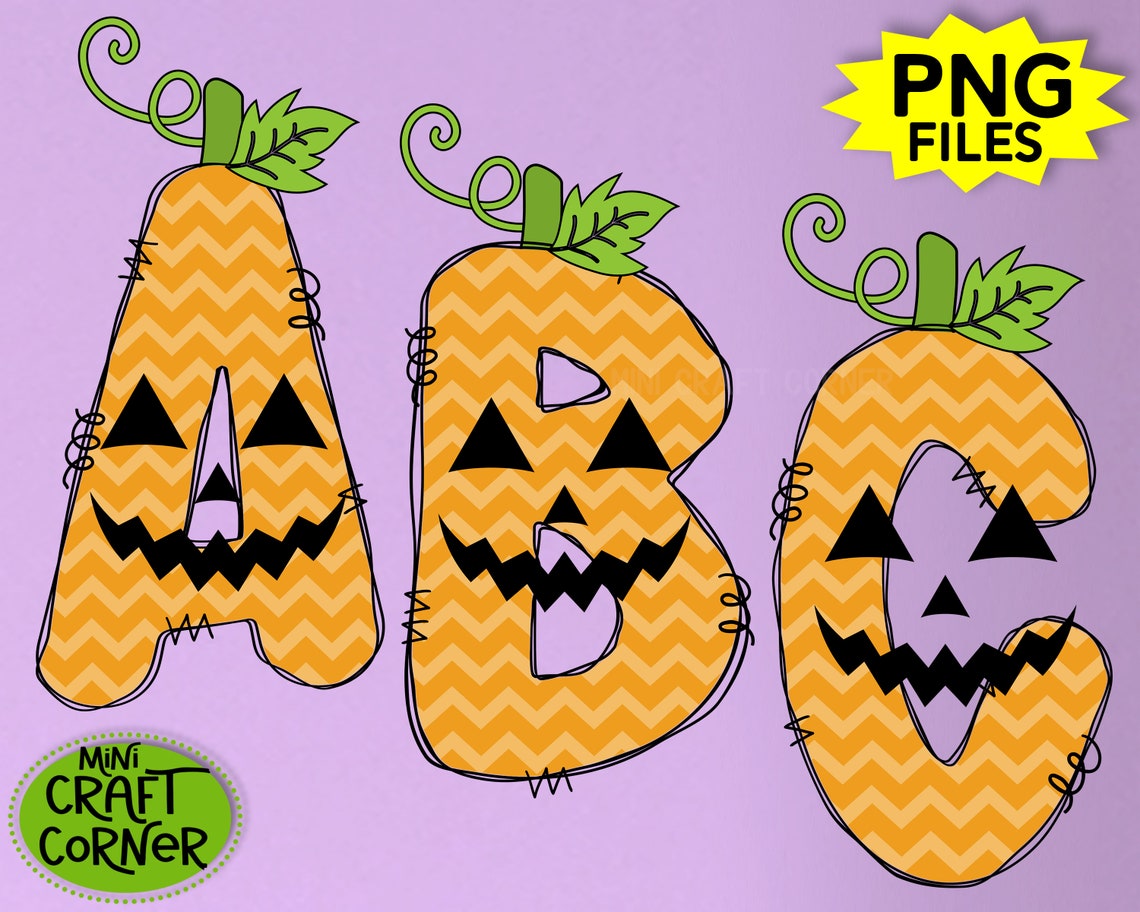 DIGITAL Halloween Alphabet / Halloween Letters / Halloween - Etsy
