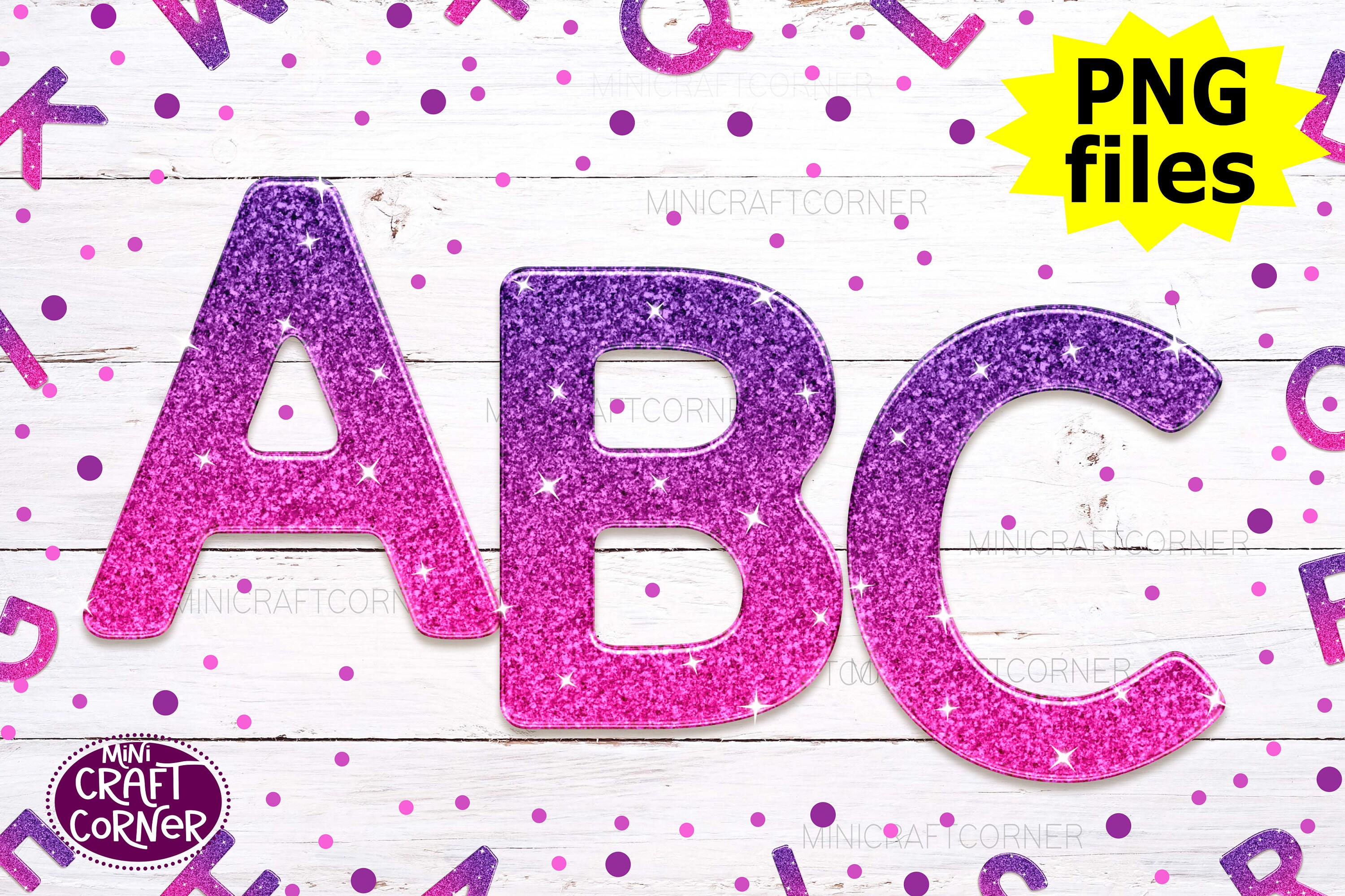 DIGITAL Pink Glitter Letters / Pink Letters PNG / Letters PNG - Etsy
