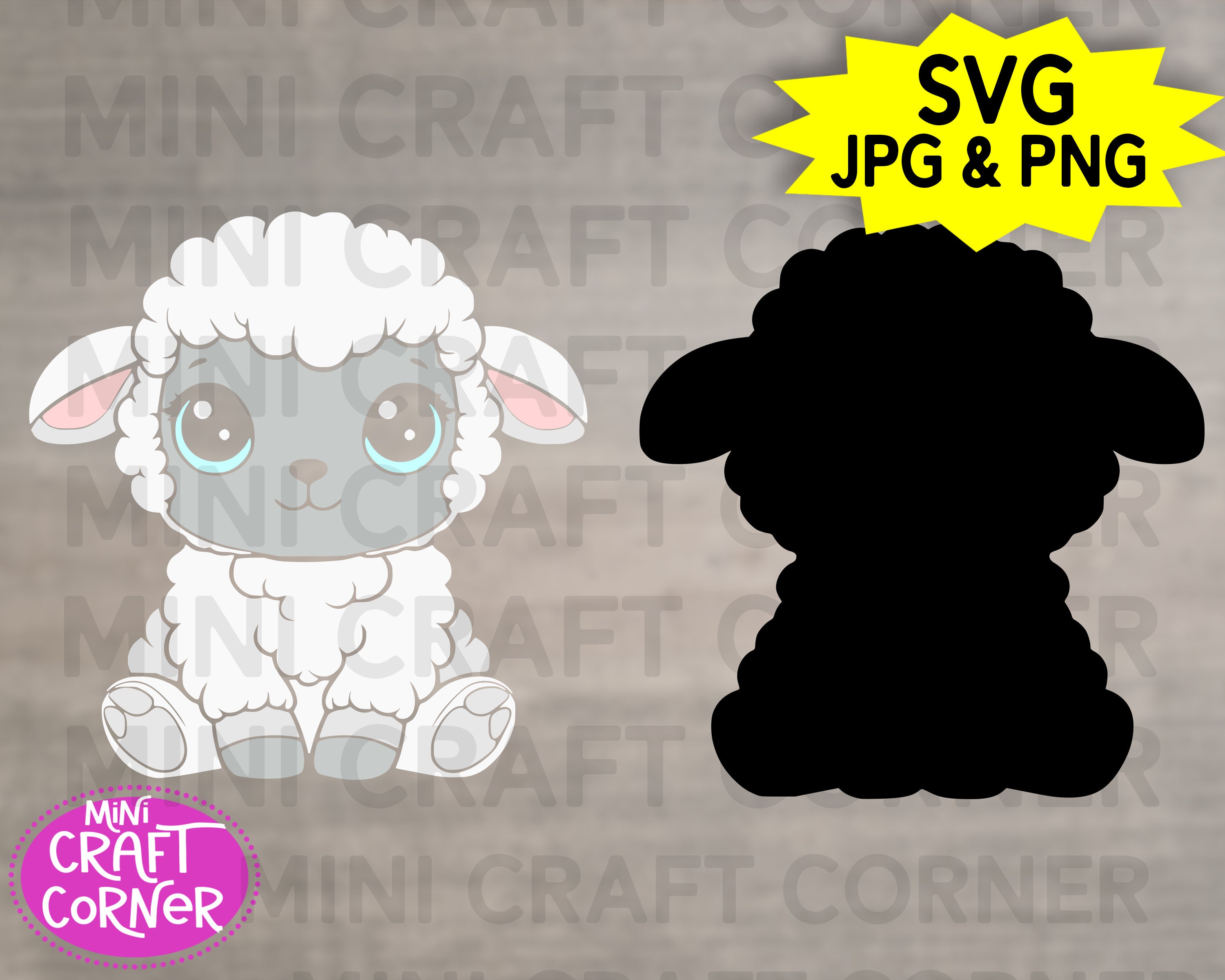 DIGITAL Sheep Clipart / Sheep Sitting / Cute Sheep Clipart / Baby Sheep ...