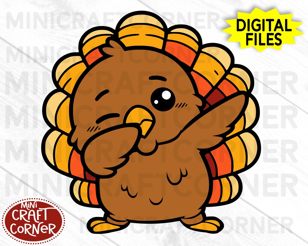 DIGITAL Turkey Clipart / Turkey Clipart / Cartoon Turkey / Thanksgiving ...