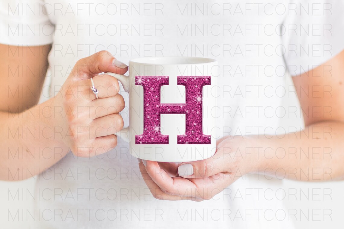 DIGITAL Pink Glitter Letters / Pink Letters PNG / Letters PNG - Etsy