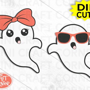 6 Ghost Die Cuts / Ghost Cutouts / Halloween Party Decor / Ghost ...