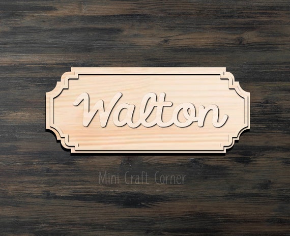 Name Plaque Wooden Cutout / Wood Name / Wood Porch Sign | Etsy