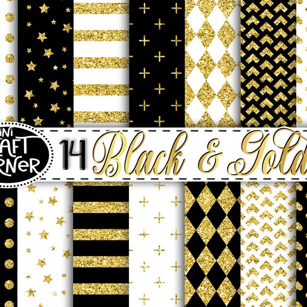 Black and Gold Wallpaper - Etsy