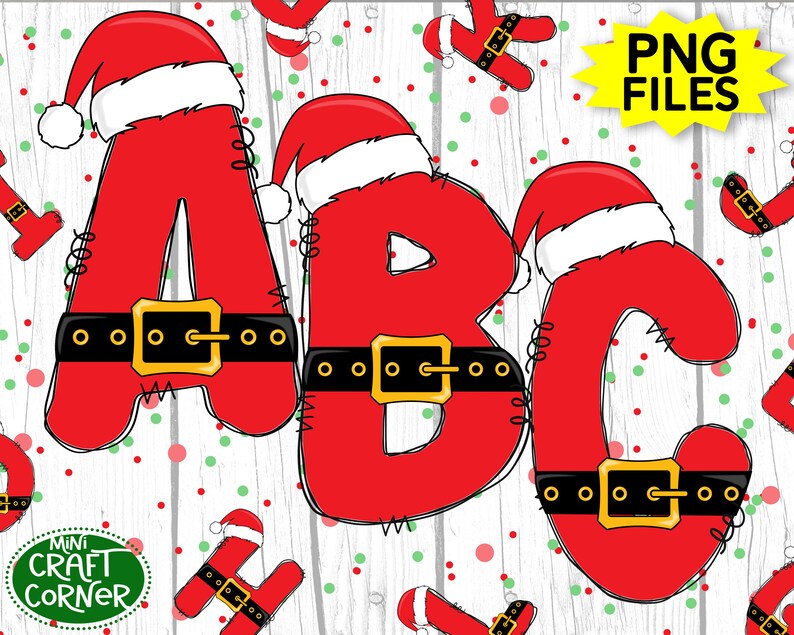 DIGITAL Christmas Alphabet / Christmas Letters / Christmas - Etsy