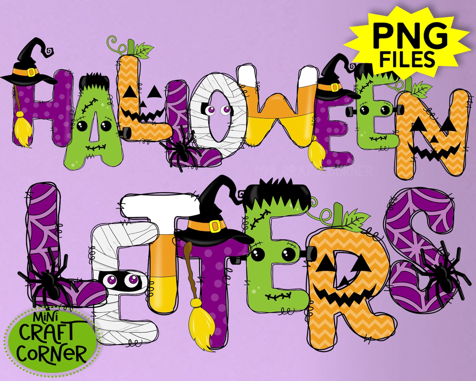 DIGITAL Halloween Alphabet / Halloween Letters / Halloween - Etsy